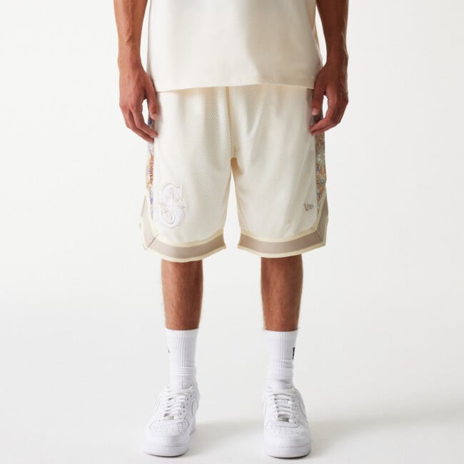 NEW ERA MEN'S SEATTLE MARINERS MLB INFILL MESH SHORTS šortai