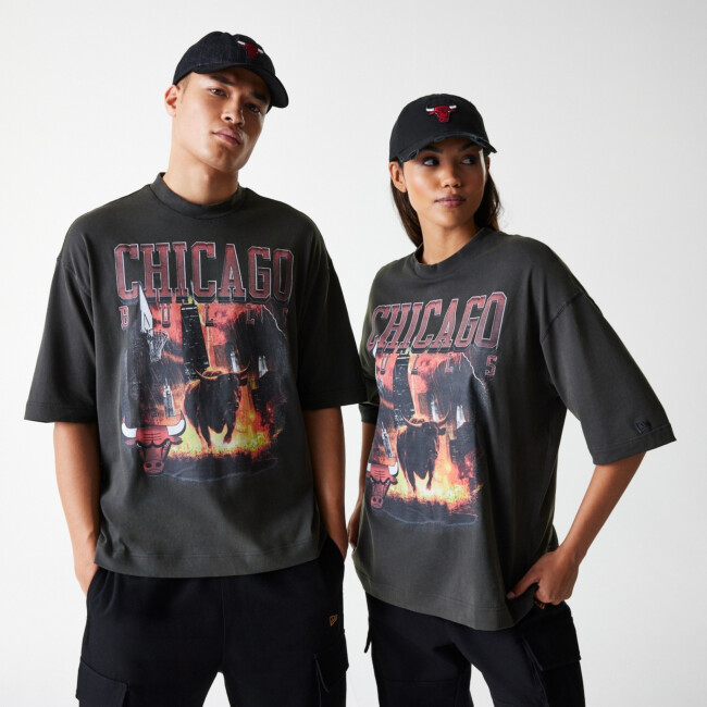 NEW ERA NBA CHICAGO BULLS WASHED GRAPHIC marškinėliai