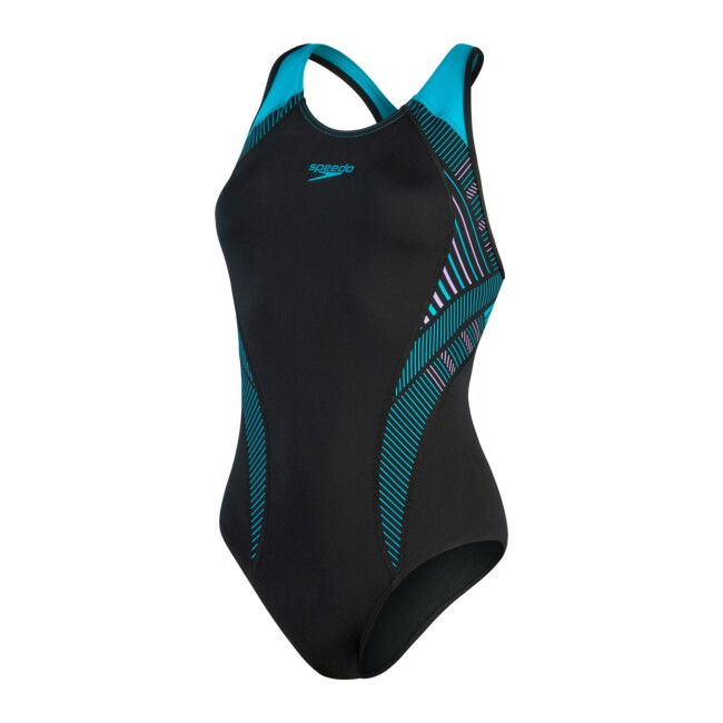 SPEEDO WOMEN'S PLACEMENT LANEBACK ONE PIECE SWIMSUIT bikiniai