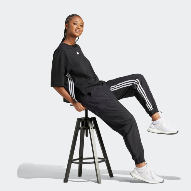 ADIDAS DANCE ALL-GENDER VERSATILE WOVEN CARGO TRACKSUIT BOTTOMS kelnės