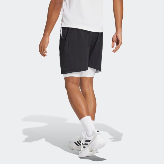 ADIDAS MEN'S TENNIS SHORTS AND INNER SHORTS SET šortai