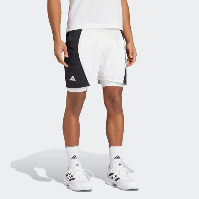 ADIDAS MEN'S TENNIS SHORTS AND INNER SHORTS SET šortai