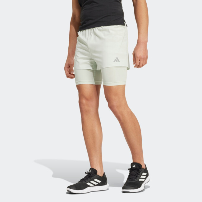 ADIDAS MEN'S HEAT.RDY TWO-IN-ONE HIIT SHORTS šortai
