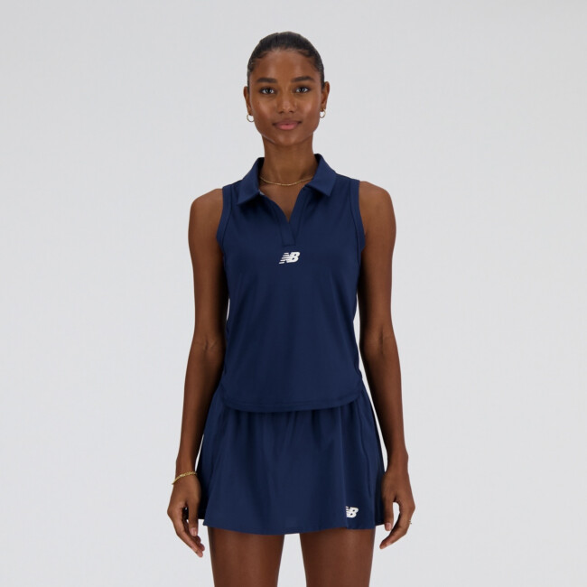 NEW BALANCE WOMEN'S COLLARED TOURNAMENT TANK marškinėliai